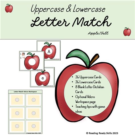 Uppercase And Lowercase Fall Task Card Letter Matching Game Reading Ready Skills