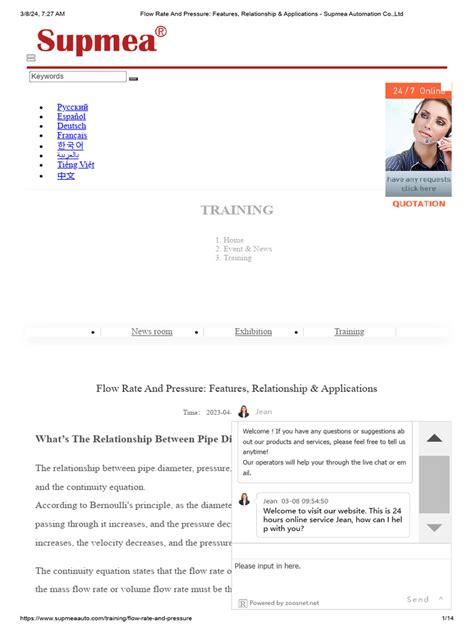 Flow Rate And Pressure Features Relationship And Applications Supmea