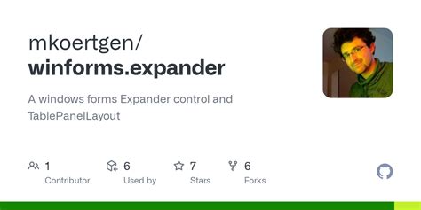 GitHub Mkoertgen Winforms Expander A Windows Forms Expander Control And TablePanelLayout