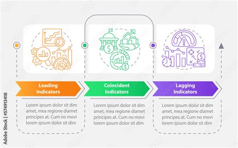 Economic Indicators Types Rectangle Infographic Template Analytics Data Visualization With 3
