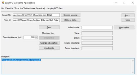 Opc Labs Easyopcuademo Unable To Connect To Kepserverex Opc Labs Online Forums