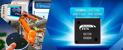 Renesas extinde portofoliul echipamentelor de control și de rețea cu noile microcontrolere RX72N