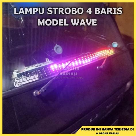 Jual Lampu Led Strobo 4 Baris Wave Strobo Kaca Bus Strobo 4 Baris Truk Pickup Model Gelombang