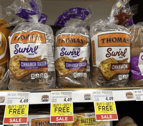 Thomas Swirl Bread And English Muffins Are B1g1 Free At Kroger Kroger Krazy