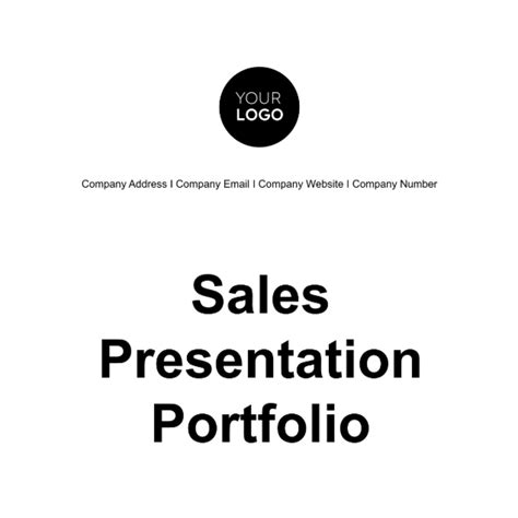 Sales Presentation Portfolio Template Edit Online And Download Example