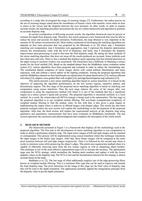 Stereo Matching Algorithm Using Census Transform And Segment Tree For