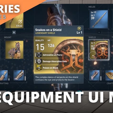 Unreal Engine 5 Rpg Tutorial Series 15 Equipment Ui Menu