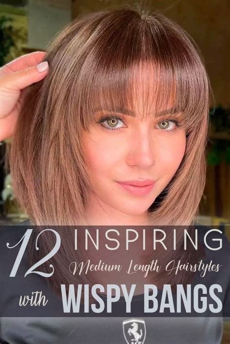 Medium Haircut With Wispy Bangs