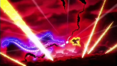 Luffy And Kaidos Conquerors Haki Clash Spit The Sky One Piece Ep 1051