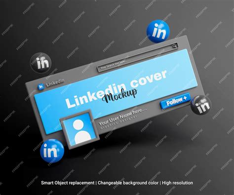 Premium Psd Linkedin Cover Page Mockup Or 3d Linkedin Cover Post Mockup