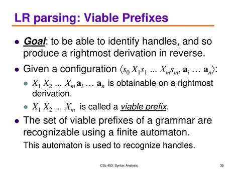 csc 453 syntax analysis parsing ppt download
