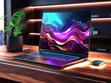 Premium Ai Image Modern Computer Technology Illuminates The Modern Office With Creativity And