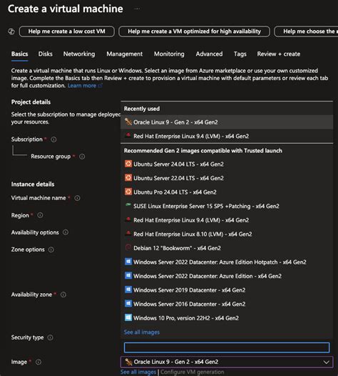 Azure How To Provision VM With Oracle Linux 9 And Secure Launch Server Fault