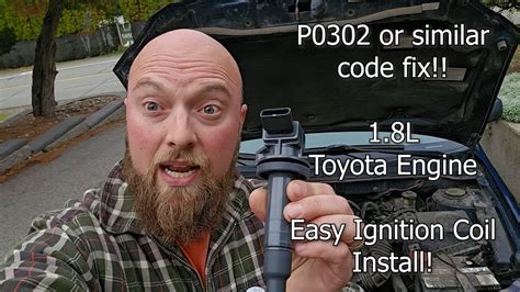 Toyota Code P0302 or P0303 Fix - IGNITION COIL INSTALL! - YouTube