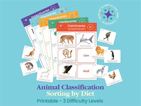 Animal Classification Printable Sorting By Diet Etsy