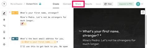 Create A Questionnaire Form Using Typeform Shifter