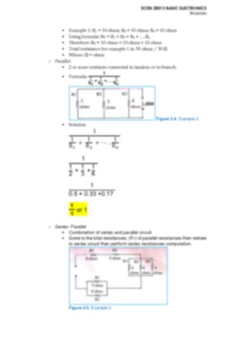 Solution Resistors Basic Electronics Studypool