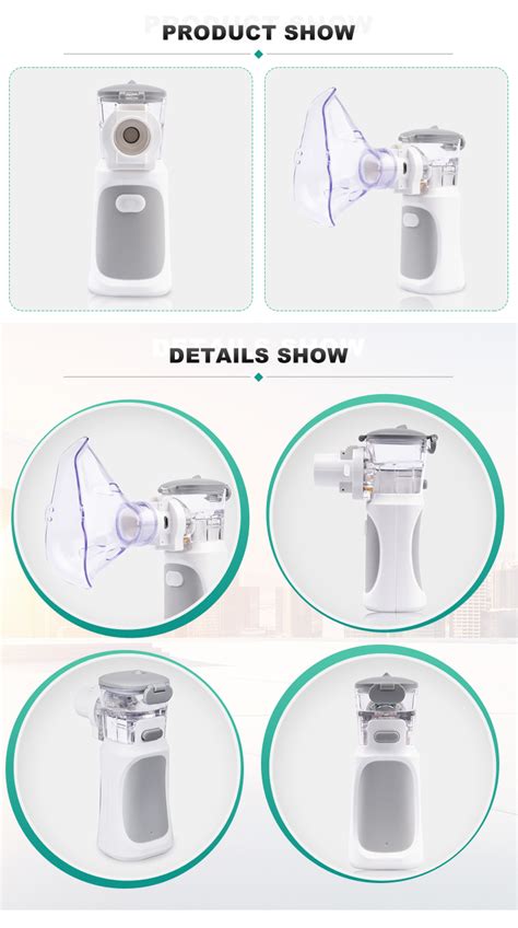 Iso Portable Handheld Nebulizer 1 Hour Oxygen Inhaler Mesh Nebulizer