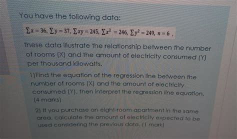 Solved You Have The Following Data Lx Ly Ixy Chegg Com