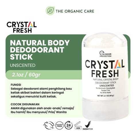 Jual Crystal Fresh Natural Body Deodorant Stick 40gr 60gr Unscented
