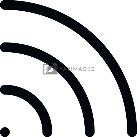 Wifi Symbol Wireless Internet Connection Or Hotspot Sign Outline Modern Design Element Simple