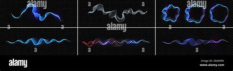 Multicolor Glowing Waveform With Dynamic Curves Abstract Digital Sound