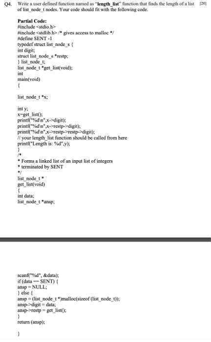 Solved Write A C Code Q4write A User Defined Function Named