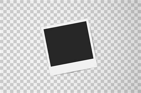 투명한 배경에 고립 된 사실적인 오래 된 사진 프레임 Vntage 폴라로이드 카드 벡터 삽화 즉석카메라에 대한 스톡 벡터 아트 및 기타 이미지 Istock