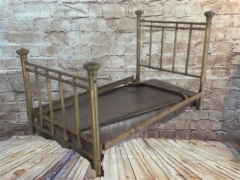 Specialty Reclaimed Miniature Brass Bed Frame Salesman Sample Construction Junction