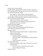 Psych Notes Pdf Correlation Does Not Equal Causation Descriptive Statistics