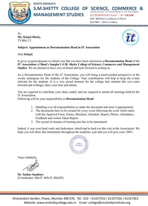 Kinjal Shetty On Linkedin Never Late To Post About Achievements So Glad To Be Appointed As The