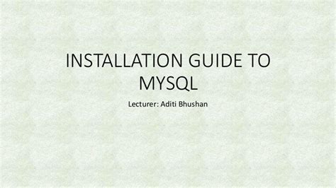 Aditi B On Linkedin Installation Guide To Mysql