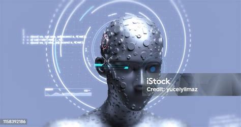 빅 데이터를 분석하는 Ai 미래형 로봇 3d 일러스트 렌더 3차원 형태에 대한 스톡 사진 및 기타 이미지 3차원 형태 4k해상도 Cpu Istock