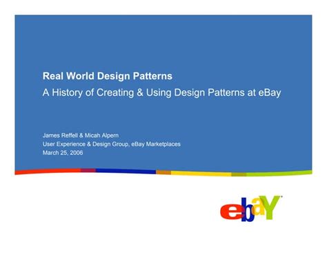 Real World Design Patterns Ppt