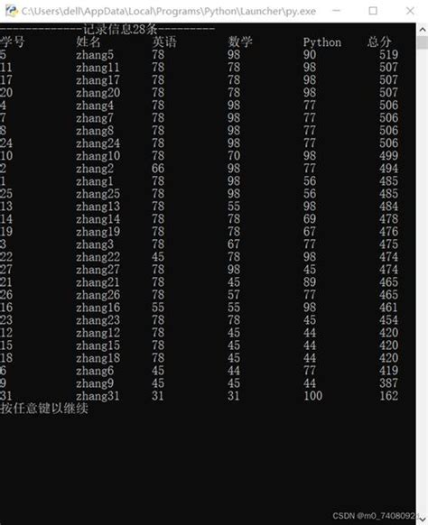 基于python的学生成绩管理用python做成绩管理系统 Csdn博客