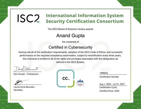 Anand Gupta On Linkedin Isc2 Cc Certificationachievement Professionalgrowth
