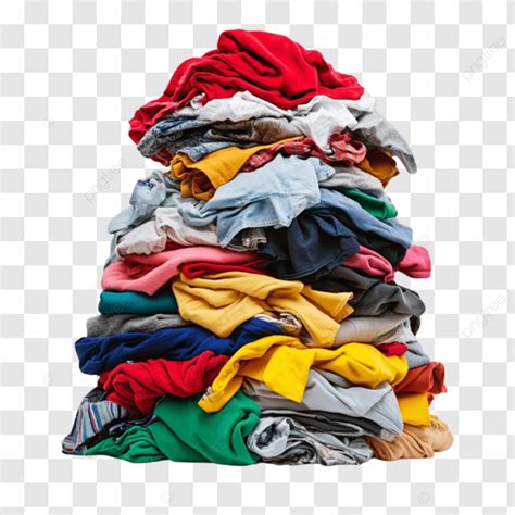 Neat Pile Of Laundry Ready For Putting Away White Background Neat Pile