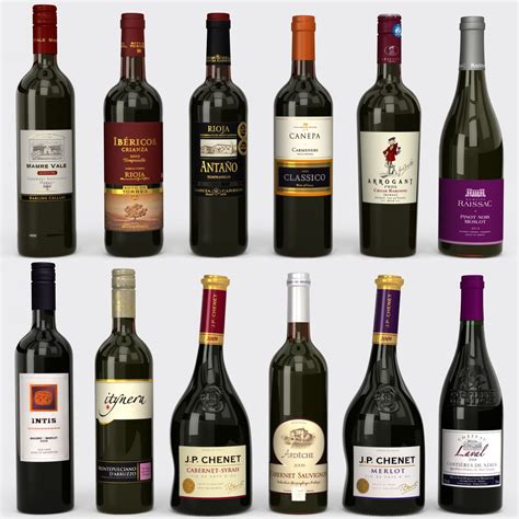 드라이 레드 와인 팩 3d 모델 120 Obj 3ds Fbx Max Free3d