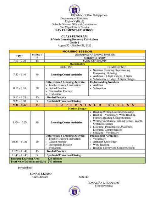 8 Week Class Prog For Grades 1 3 Pdf 8 Week Class Prog For Grades 1 3 Pdf