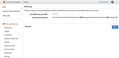 enabling aws api gateway cloudwatch logging kev s development toolbox