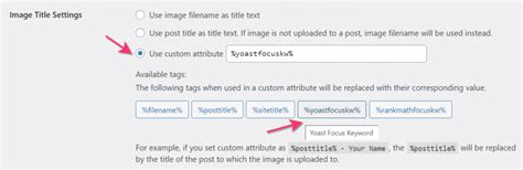 Use Yoast Focus Keyword As Alt Text Title For Images Image
