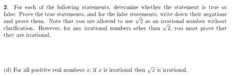 solved 2 for each of the following statements determine