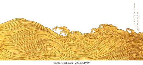 Japanese Background Hand Drawn Wave Vintage Stock Vector Royalty Free 2284051969 Shutterstock