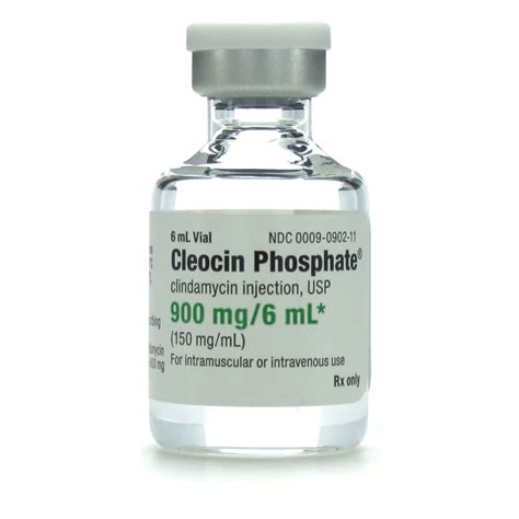Cleocin Phosphate® (Clindamycin), 150mg/mL 900mg/vial, SDV, 6mL, 25 ...