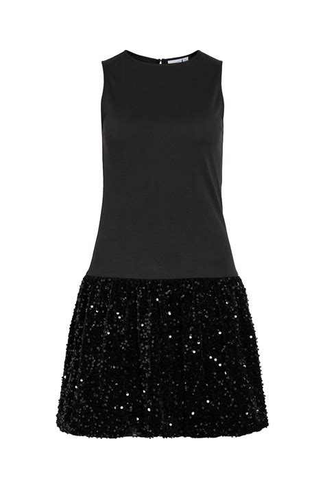 Vila Klänning Vibelieve S S Mix Sequins Svart Korta Klänningar