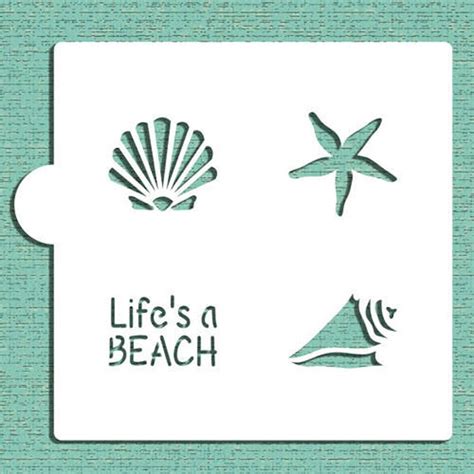 Beach Stencils Etsy