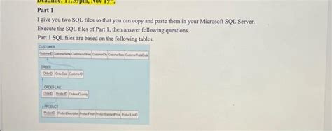 Solved Part 1 I Give You Two Sql Files So That You Can Copy