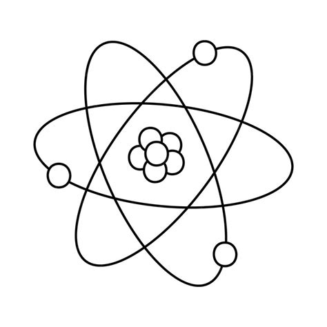 Premium Vector Atomic Model Hand Drawn Doodle Vector Illustration