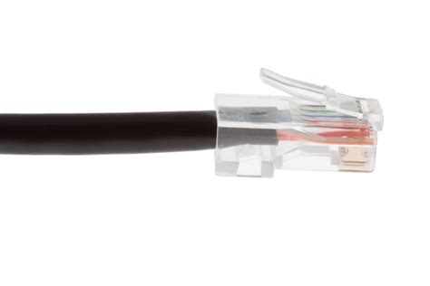 3ft Black Cat6 Non Booted Ethernet Patch Cable