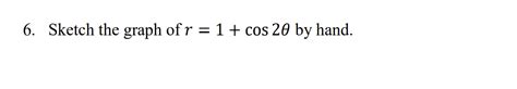 Solved Sketch The Graph Of R Cos By Hand Chegg Com